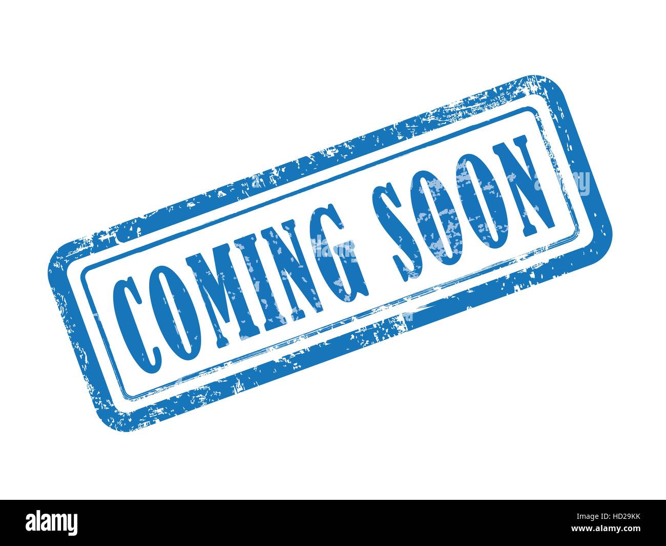 stamp coming soon in blue over white background Stock Vector Image ...