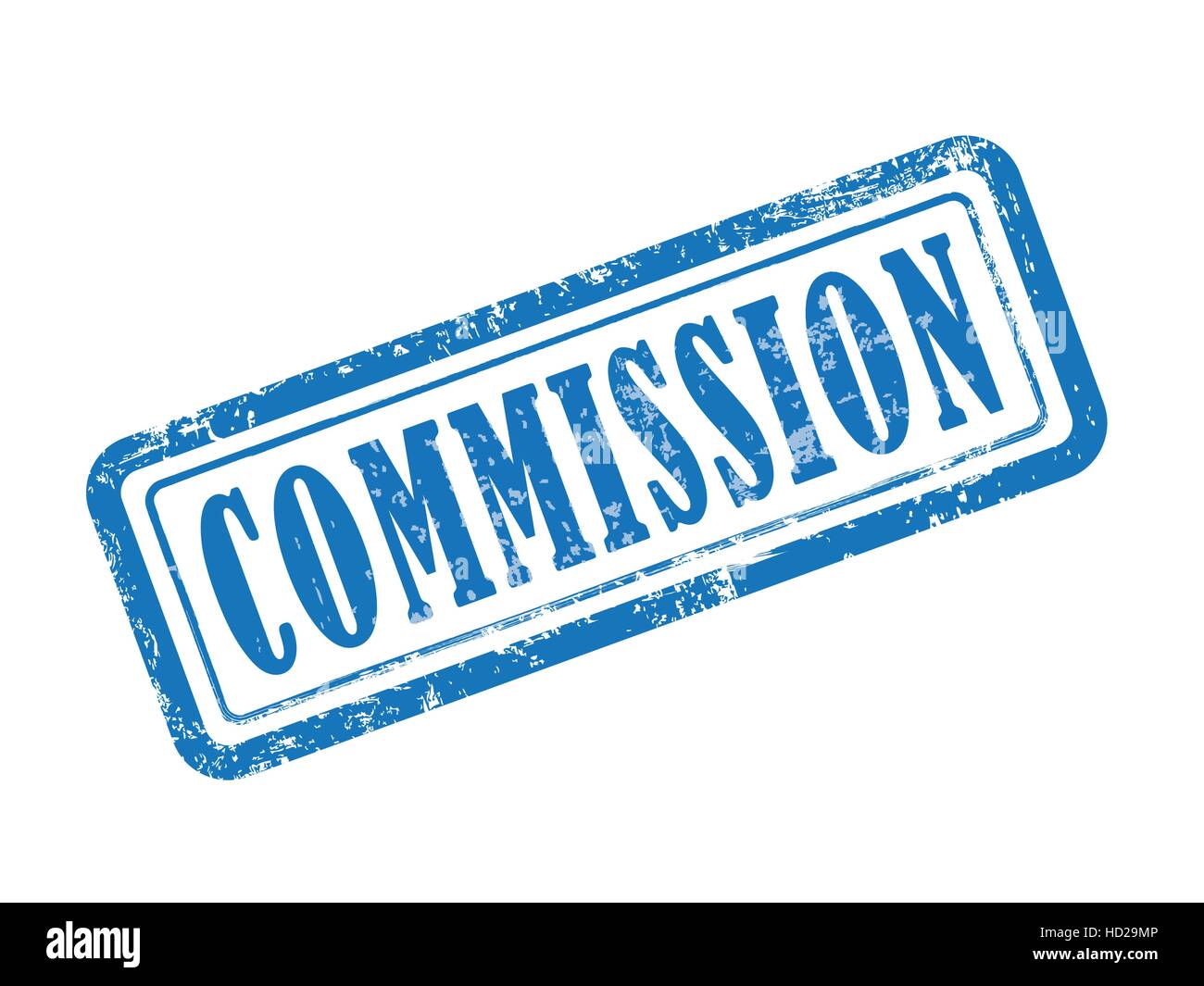 stamp commission in blue over white background Stock Vector Image & Art ...