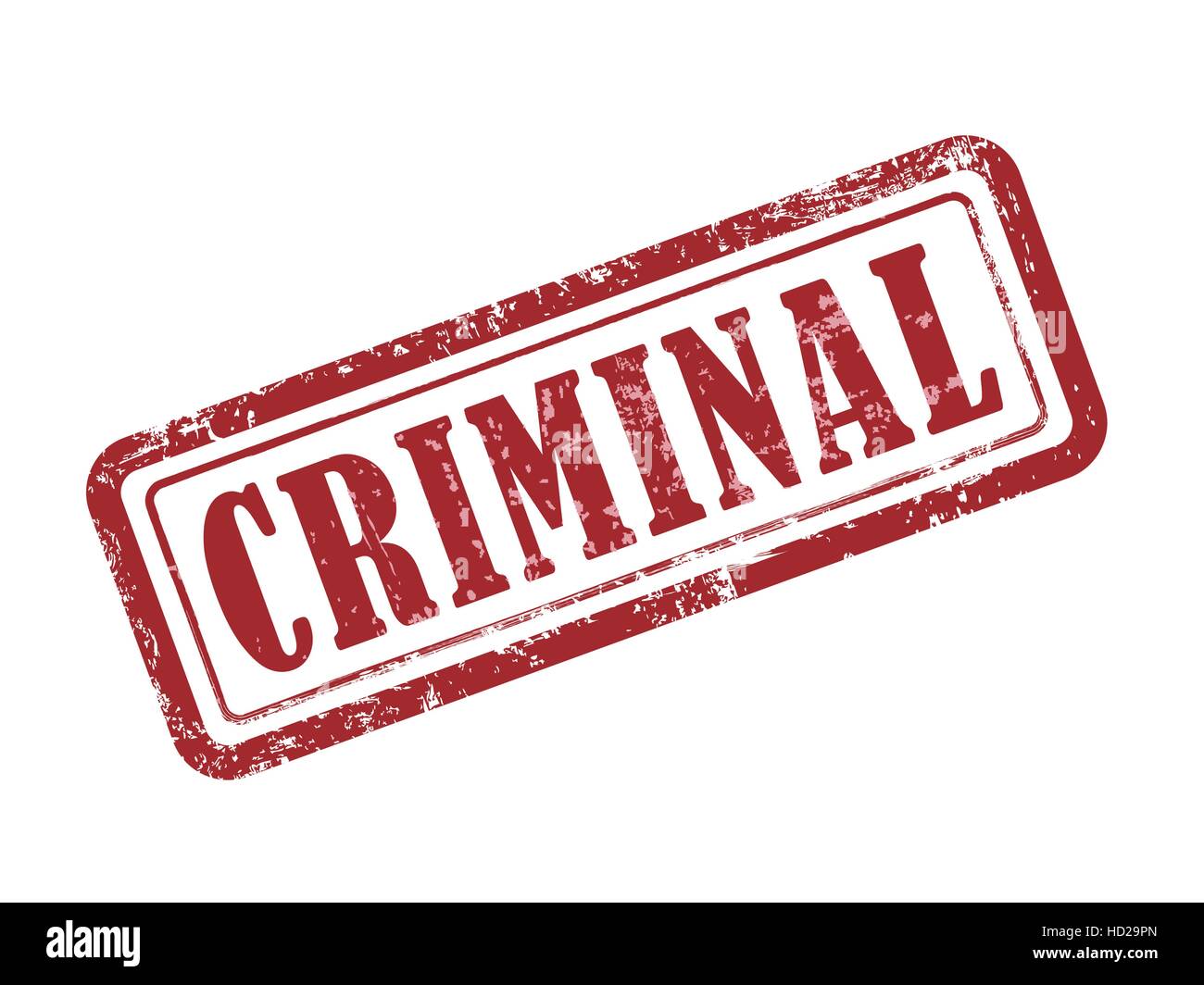 stamp criminal in red over white background Stock Vector Image & Art ...