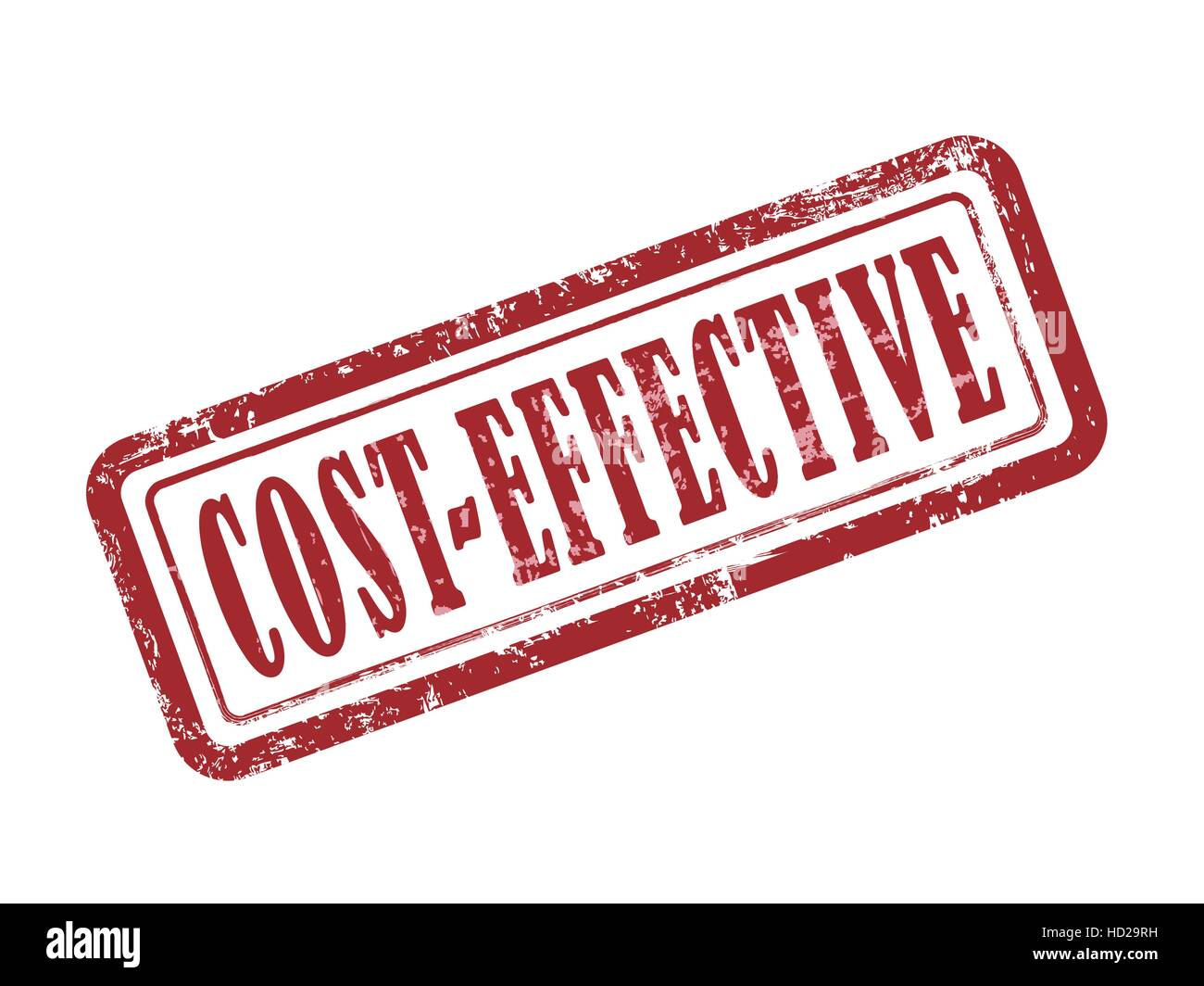 stamp cost-effective in red over white background Stock Vector Image ...
