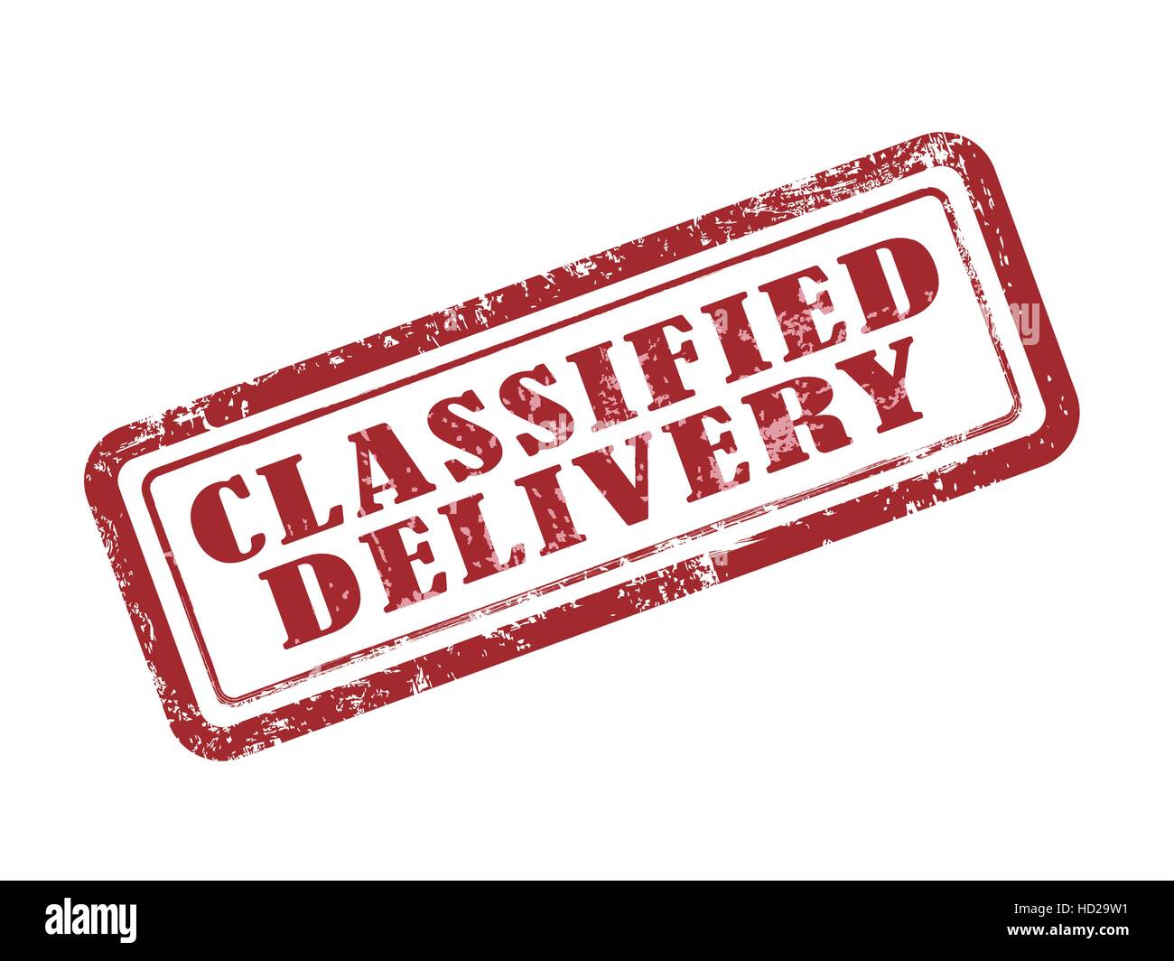 stamp classified delivery in red over white background Stock Vector ...
