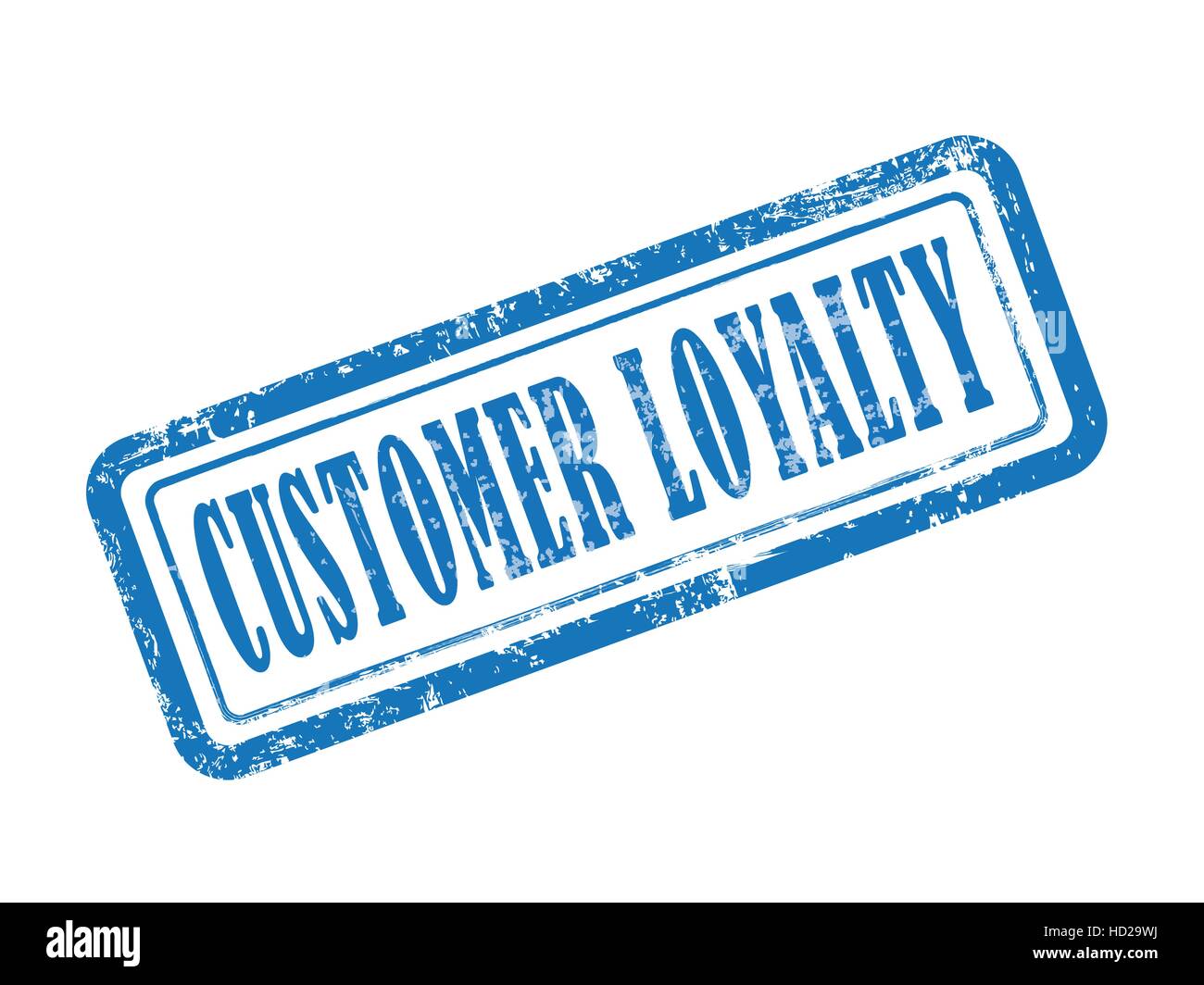 stamp customer loyalty in blue over white background Stock Vector Image ...