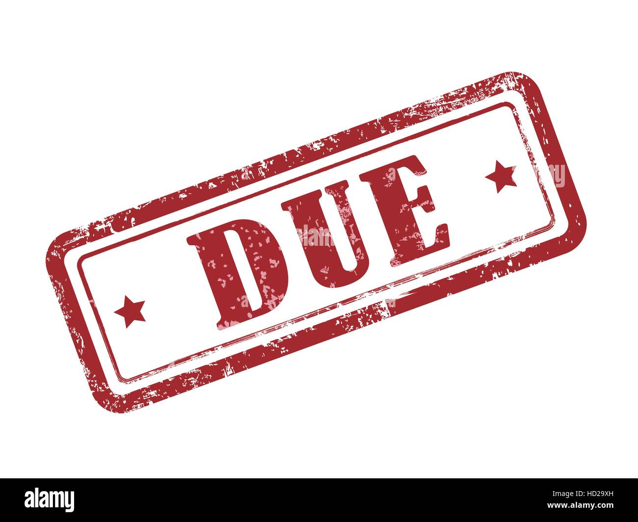 stamp due in red over white background Stock Vector Image & Art - Alamy