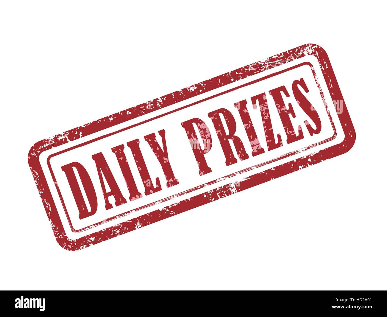 stamp daily prizes in red over white background Stock Vector Image ...