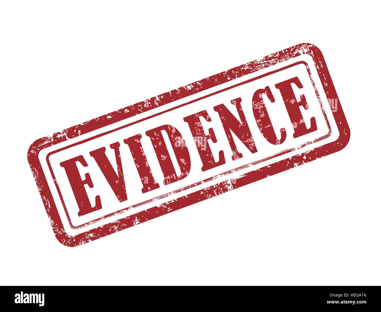 stamp evidence in red over white background Stock Vector Image & Art ...