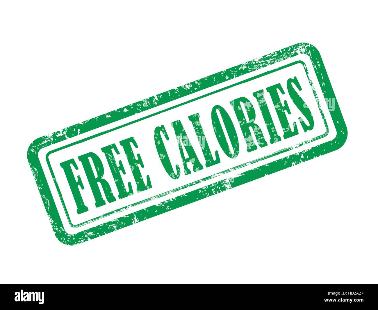 stamp free calories in green over white background Stock Vector Image ...