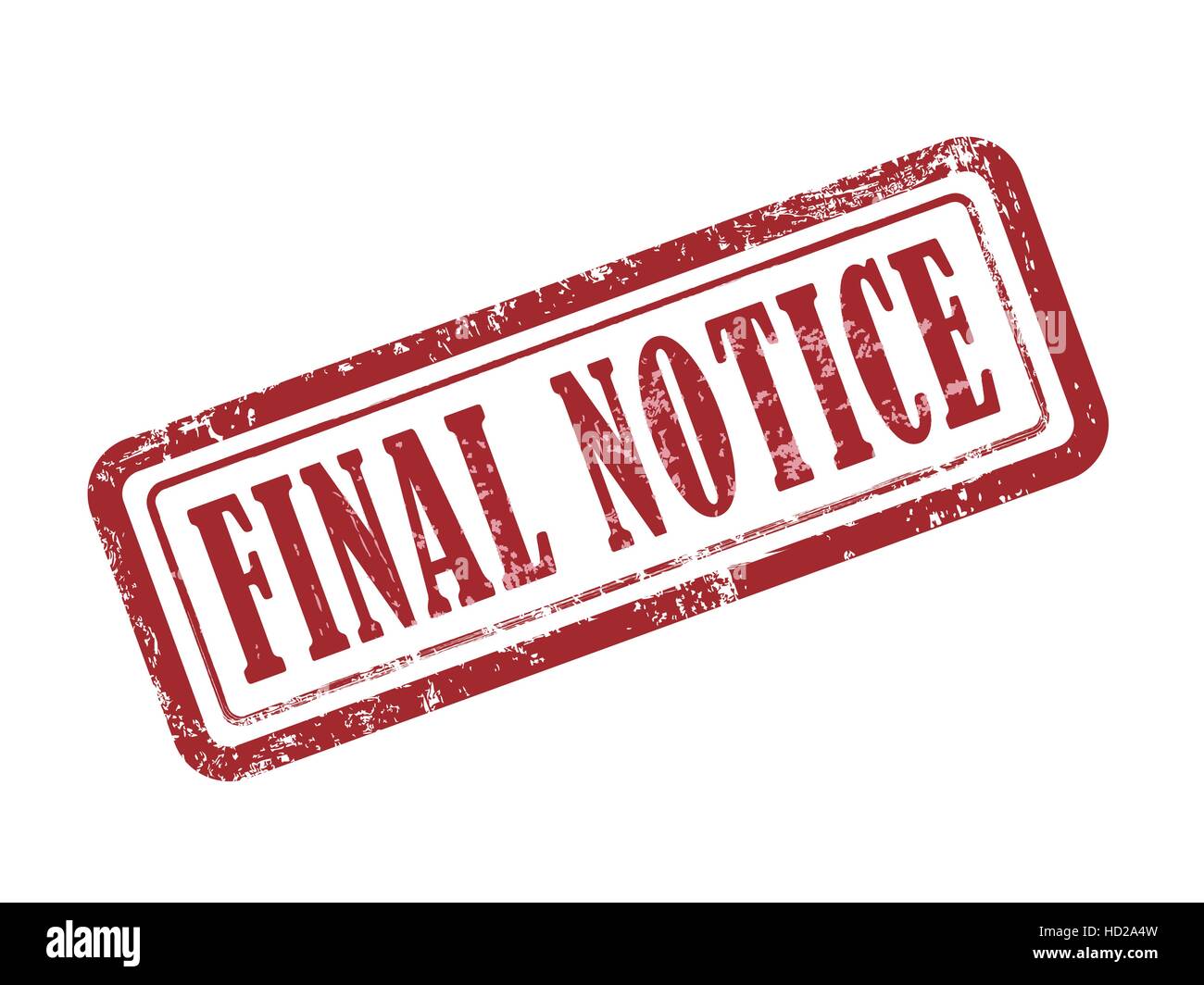 stamp final notice in red over white background Stock Vector Image ...