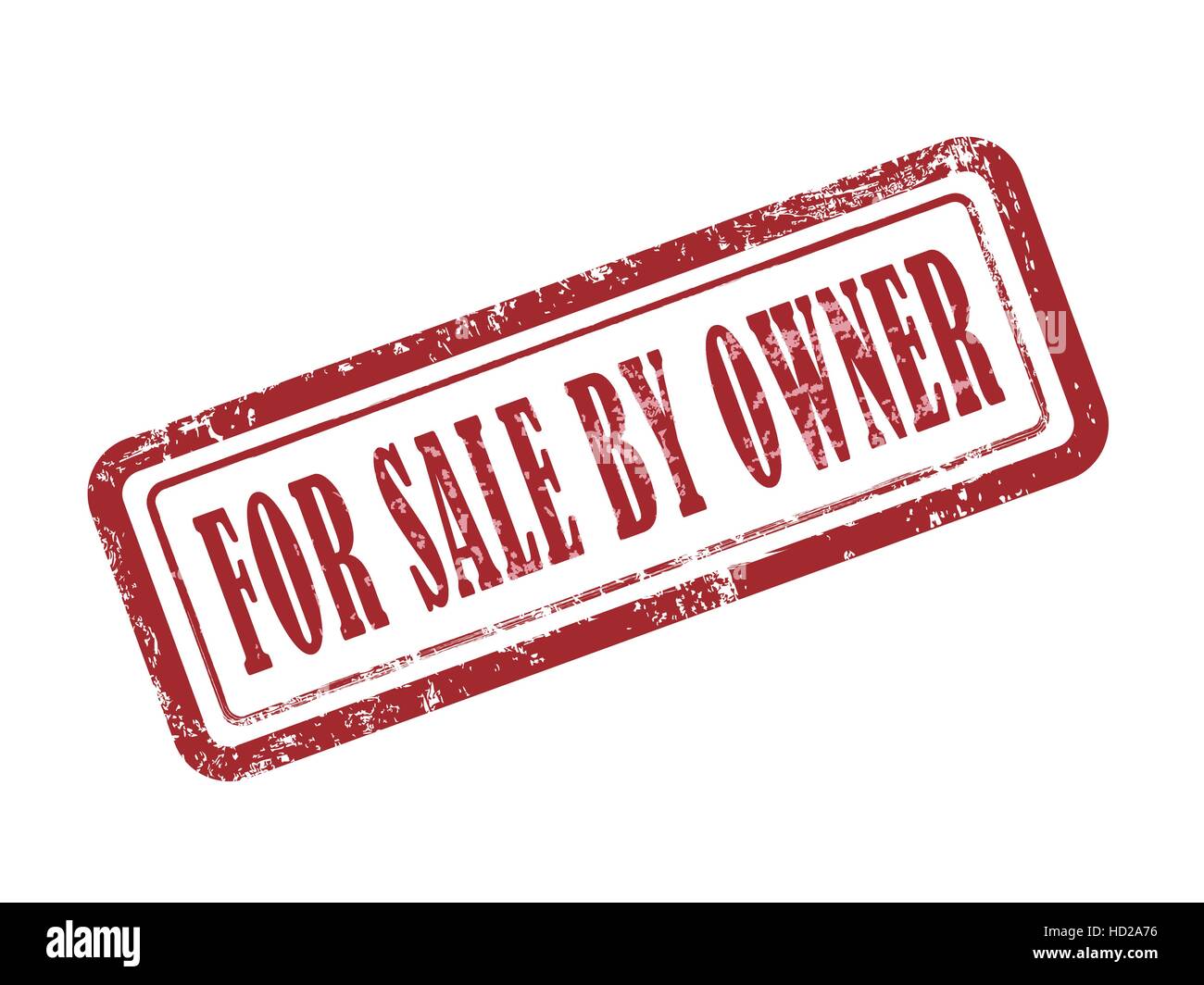 stamp for sale by owner in red over white background Stock Vector Image ...