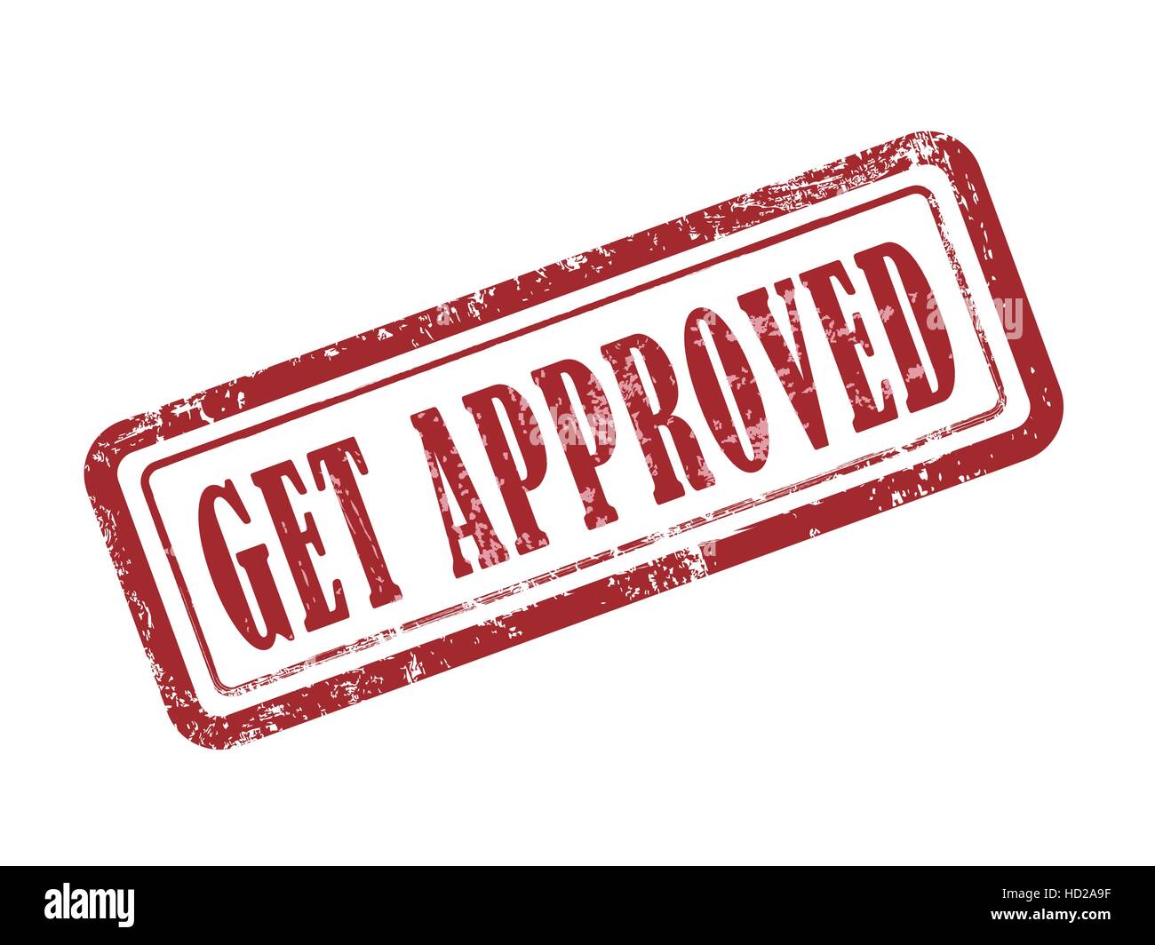 stamp get approved in red over white background Stock Vector Image ...