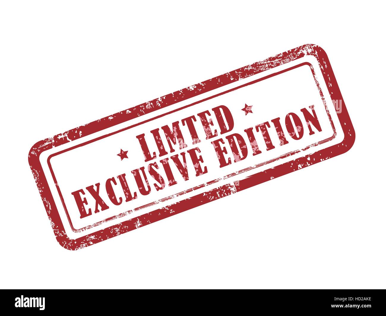 stamp limited: exclusive edition in red over white background Stock ...
