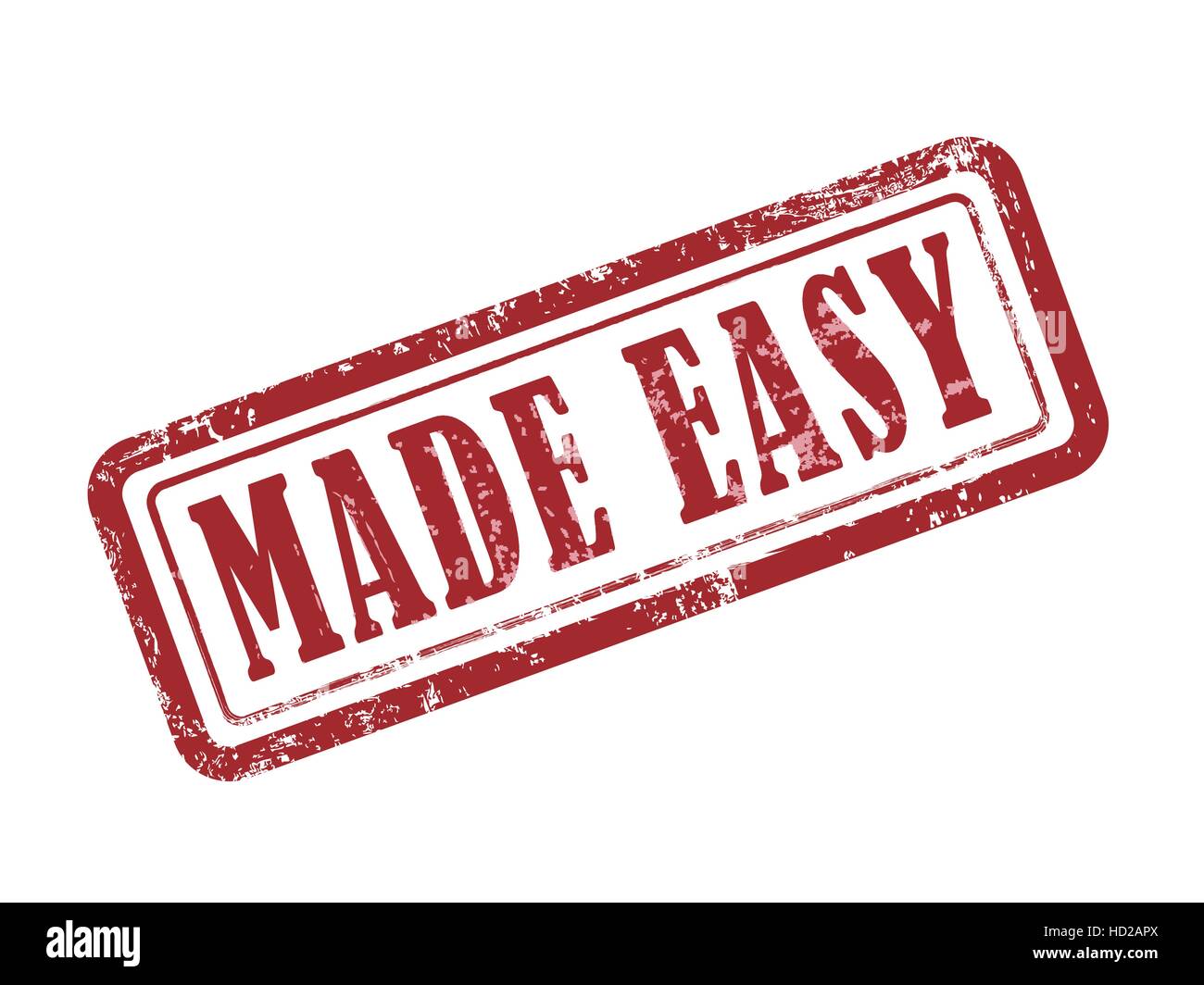stamp made easy in red over white background Stock Vector Image & Art ...
