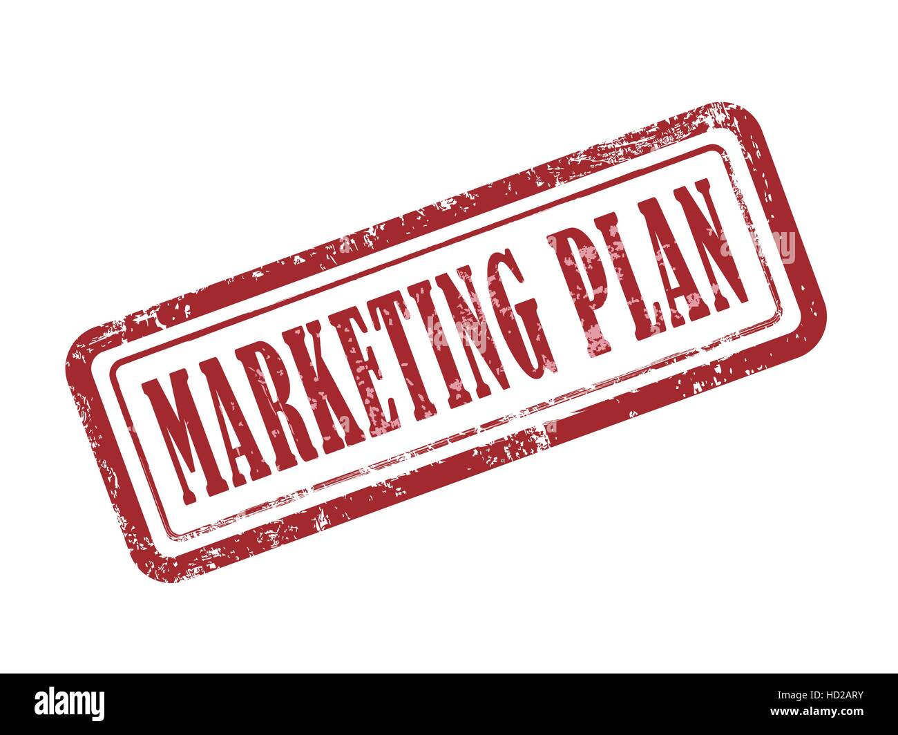 stamp marketing plan in red over white background Stock Vector Image ...