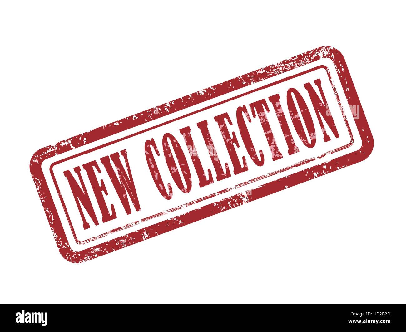 stamp new collection in red over white background Stock Vector Image ...