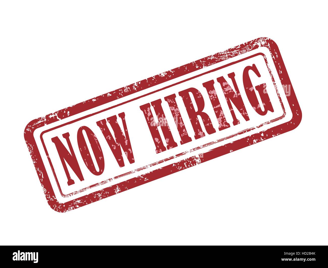 stamp now hiring in red over white background Stock Vector Image & Art ...