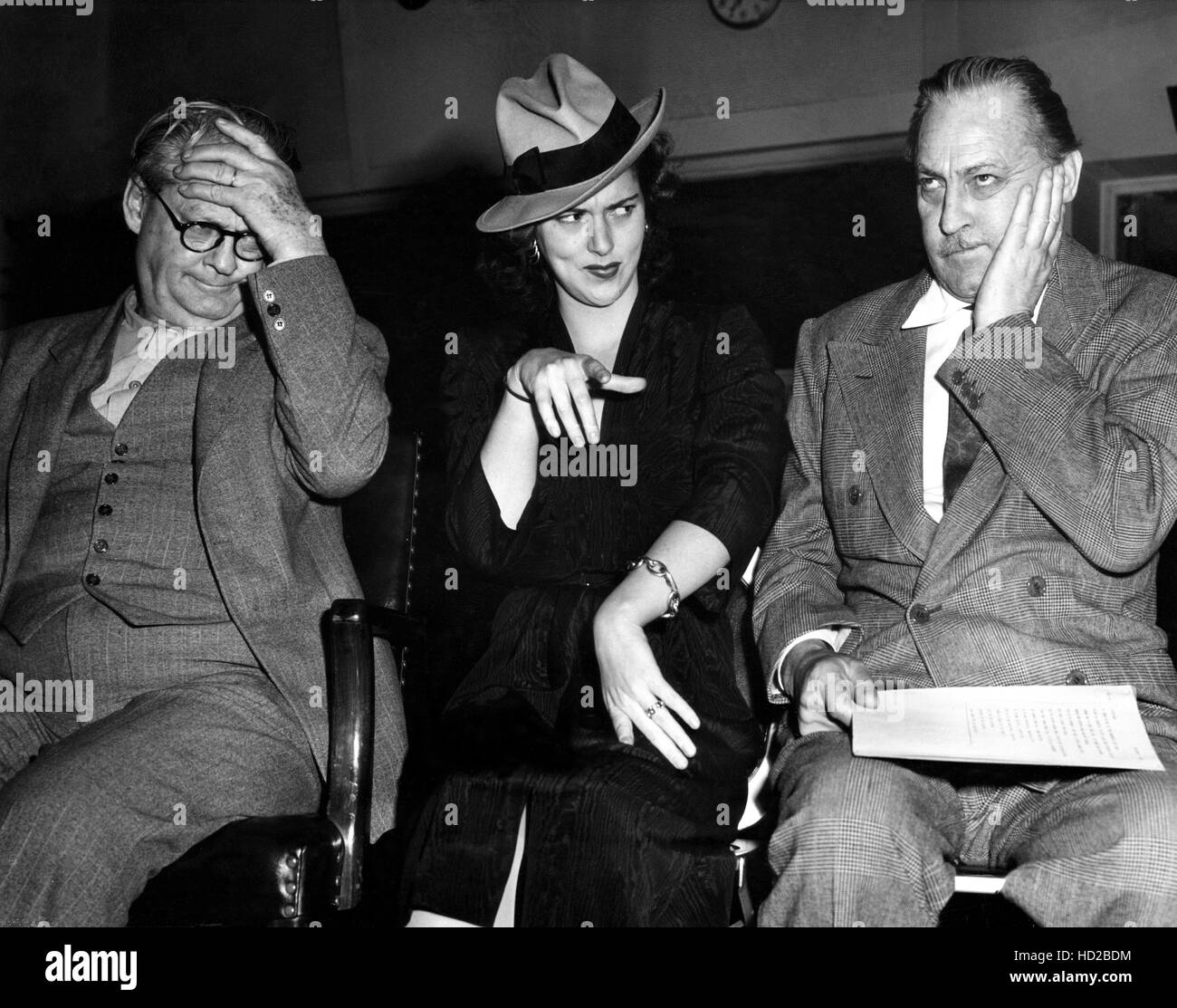Lionel Barrymore, John's daughter Diana Barrymore, John Barrymore in a ...