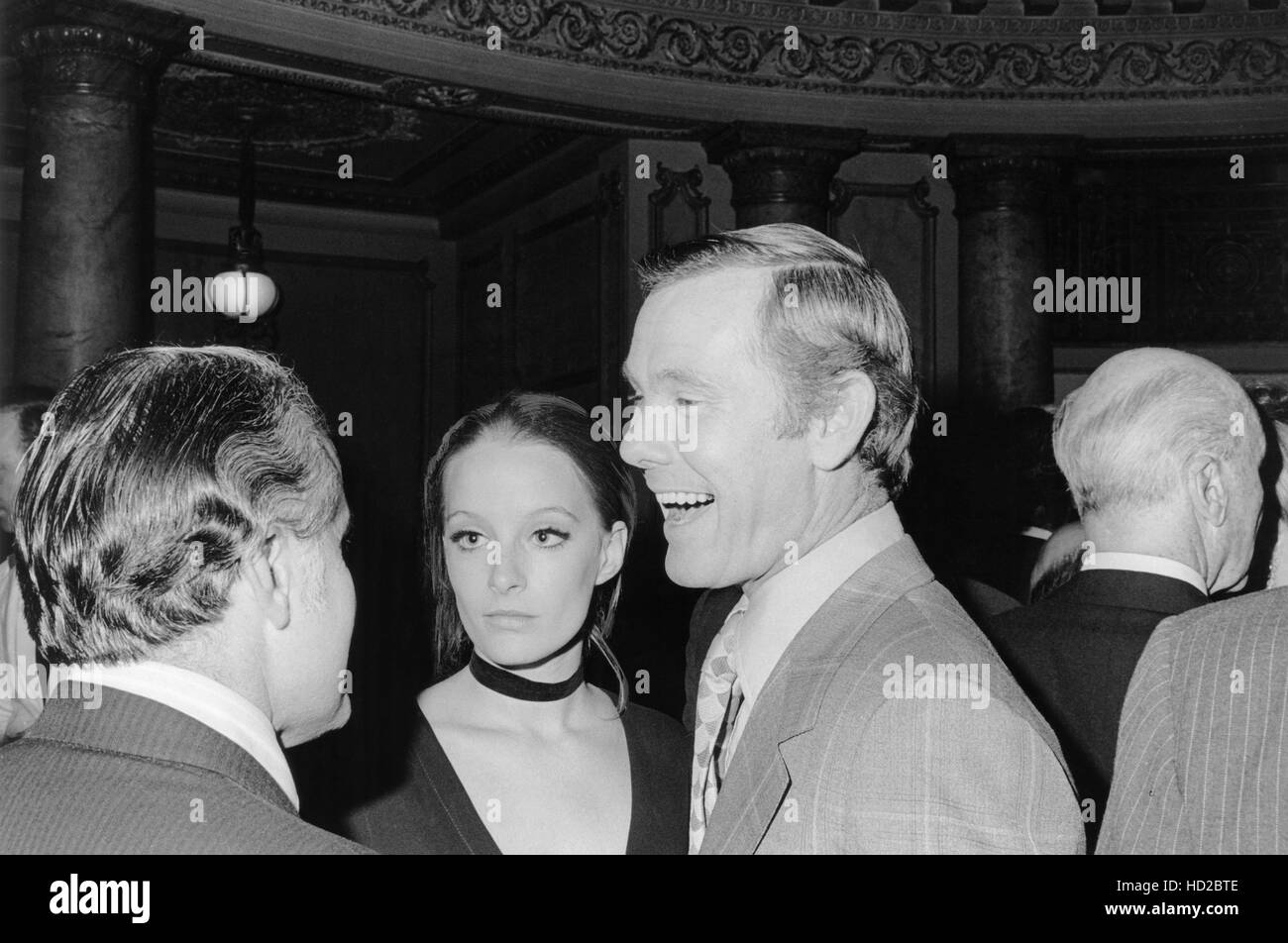 Johnny Carson, with Playboy Playmate Claudia Jennings, 1971 Stock Photo ...