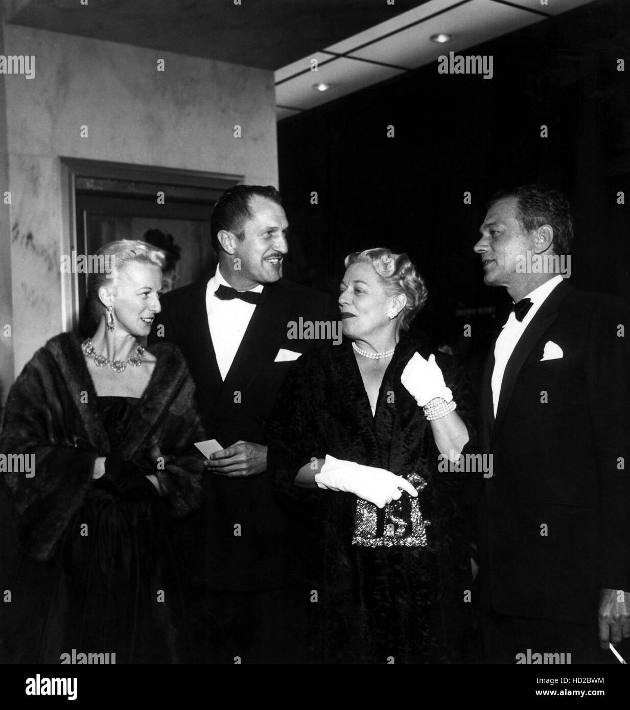 Couples MARY GRANT and VINCENT PRICE, and, LENORE KIPP and JOSEPH ...