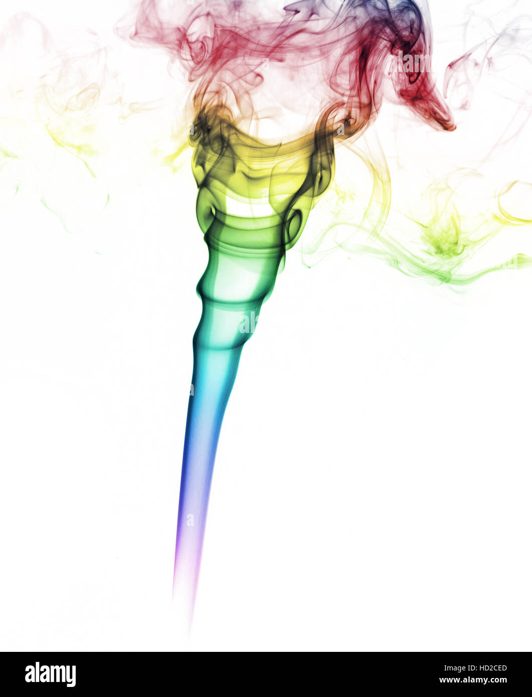 Rainbow Smoke On White