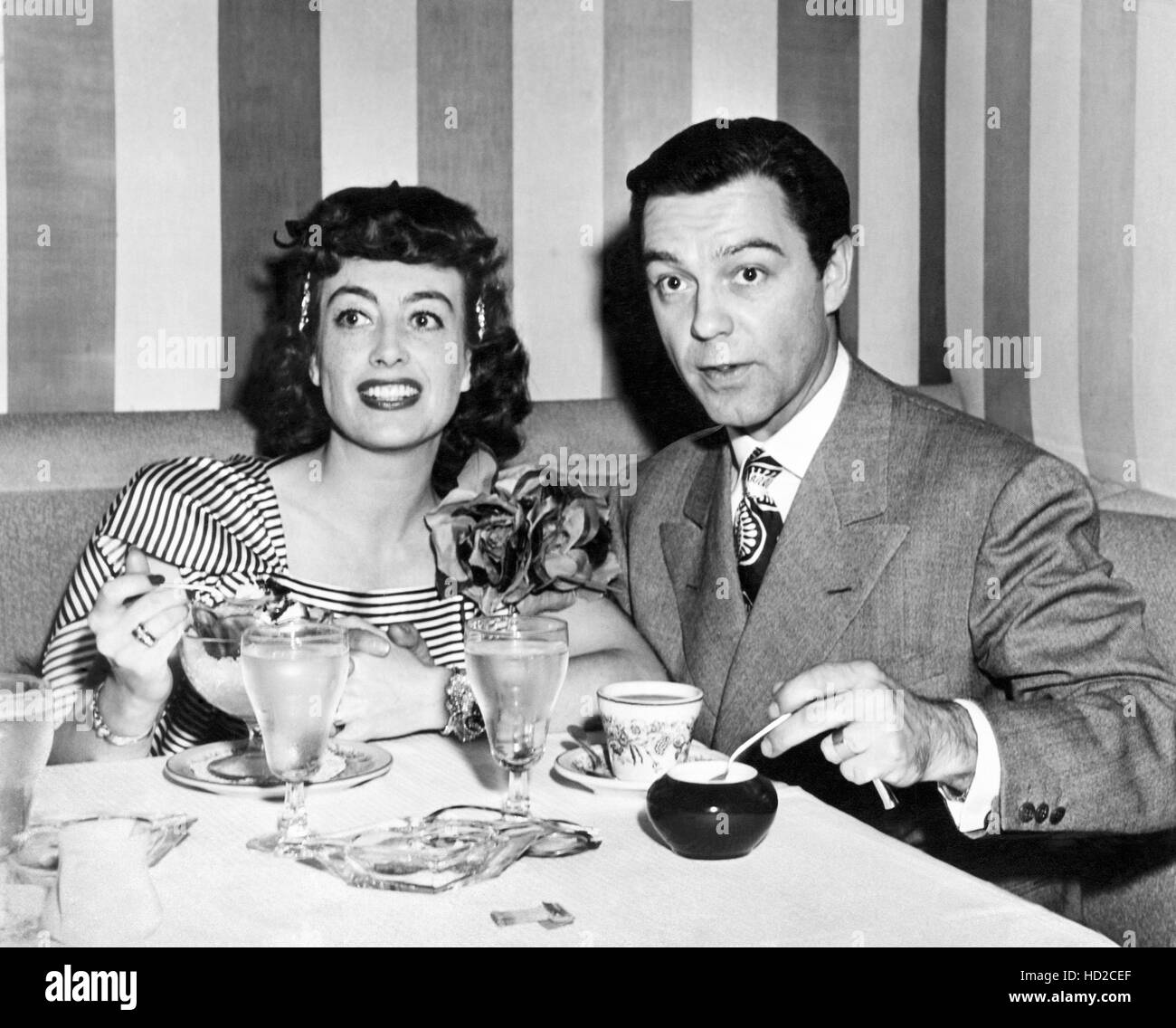 Joan Crawford, with her fourth husband Phillip Terry, at the club ...
