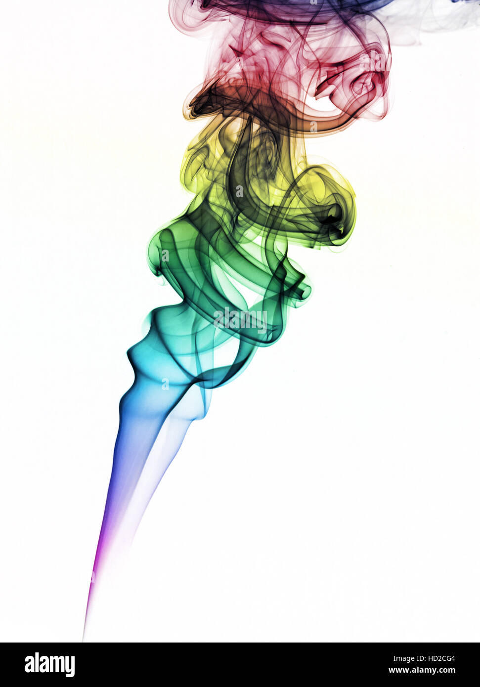 Colored smoke isolated on white background Stock Photo - Alamy