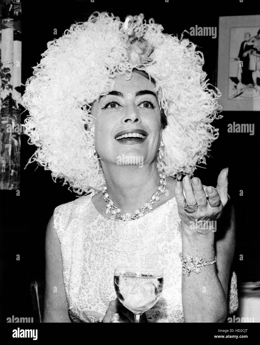 Joan Crawford, co-chairing the Women's Division of the USO, at a ...