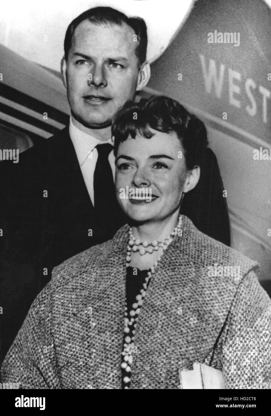 June Lockhart with her second husband, John Lindsay, 1959 Stock Photo ...