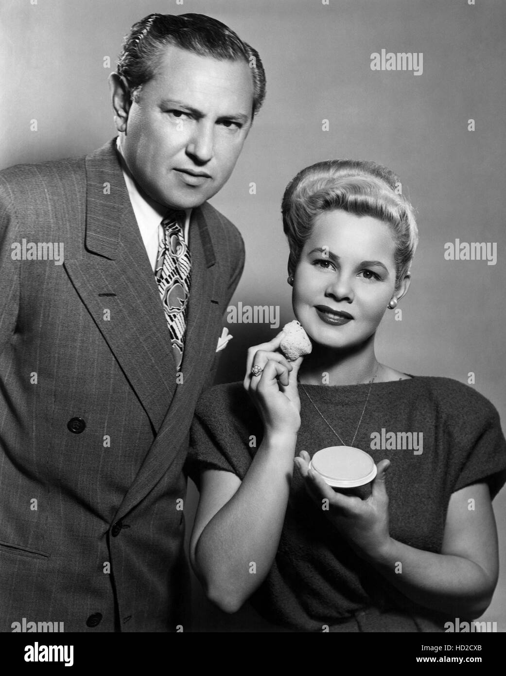 Max Factor with June Preisser, ca. 1940s Stock Photo - Alamy