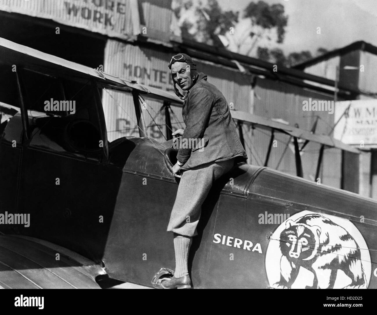 Silent movie star (and former Danish aviator) Karl Dane, with his ...
