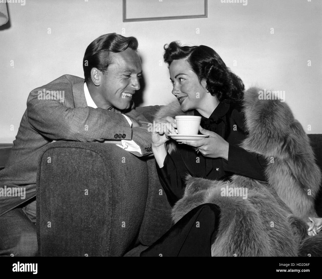 Husband and wife Johnny Johnston, and Kathryn Grayson, 1948 Stock Photo ...