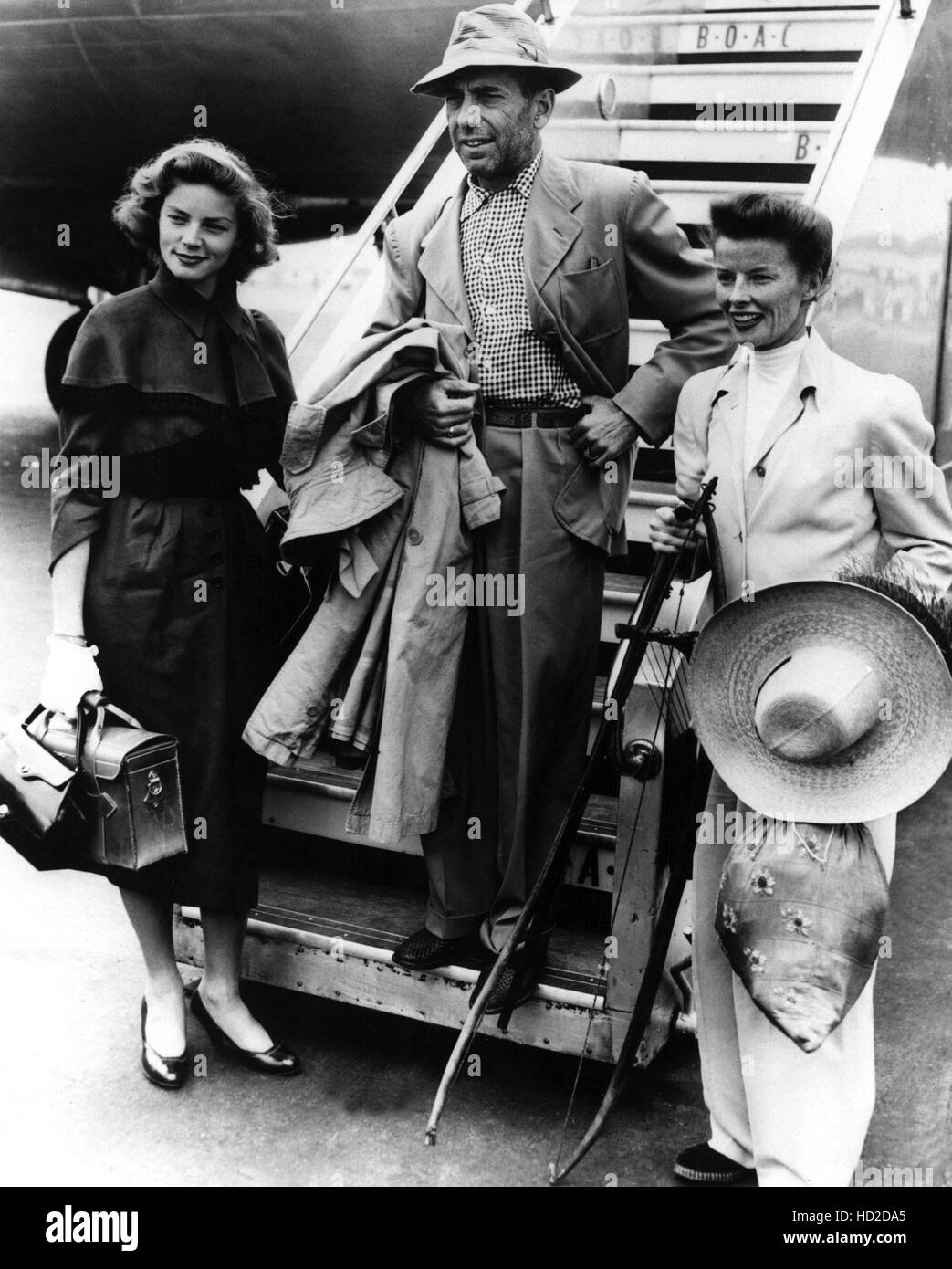 THE AFRICAN QUEEN, Lauren Bacall, Humphrey Bogart, Katharine Hepburn ...