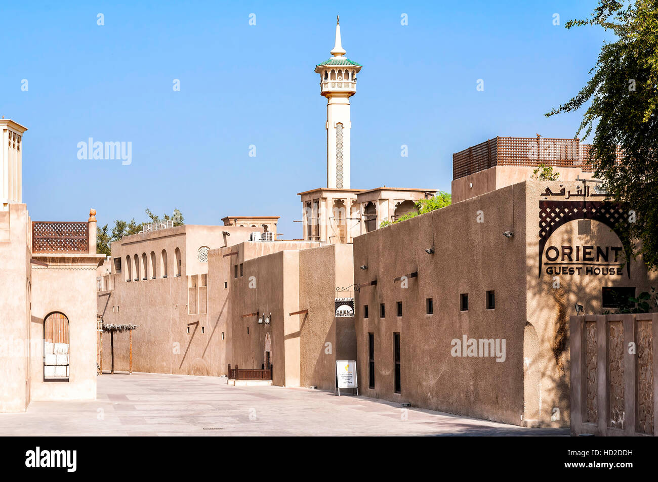 Dubai, UAE - January 06, 2012: View of Al Bastakiya historical district ...