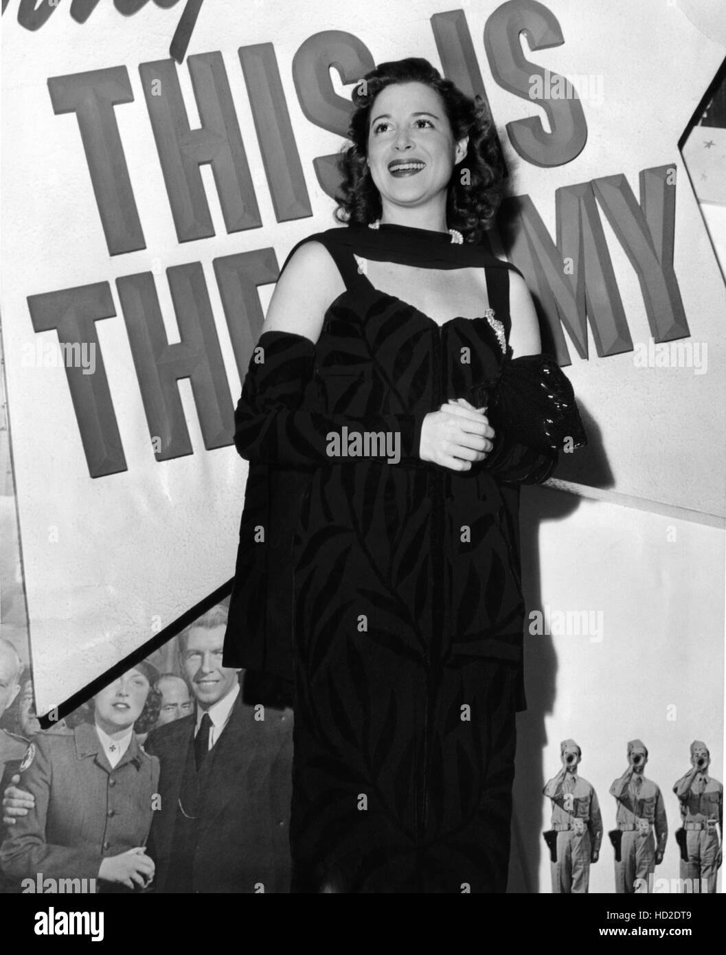 Kitty Carlisle at premiere of THIS IS THE ARMY, 1943 Stock Photo - Alamy
