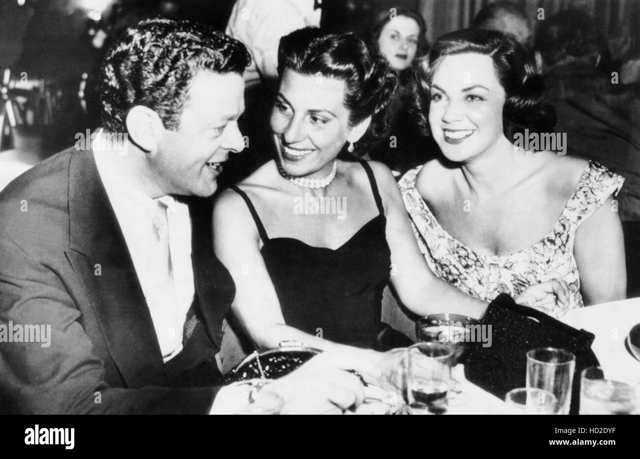 At the Mocambo are, from left, businessman Dave Stein, Nancy Sinatra ...