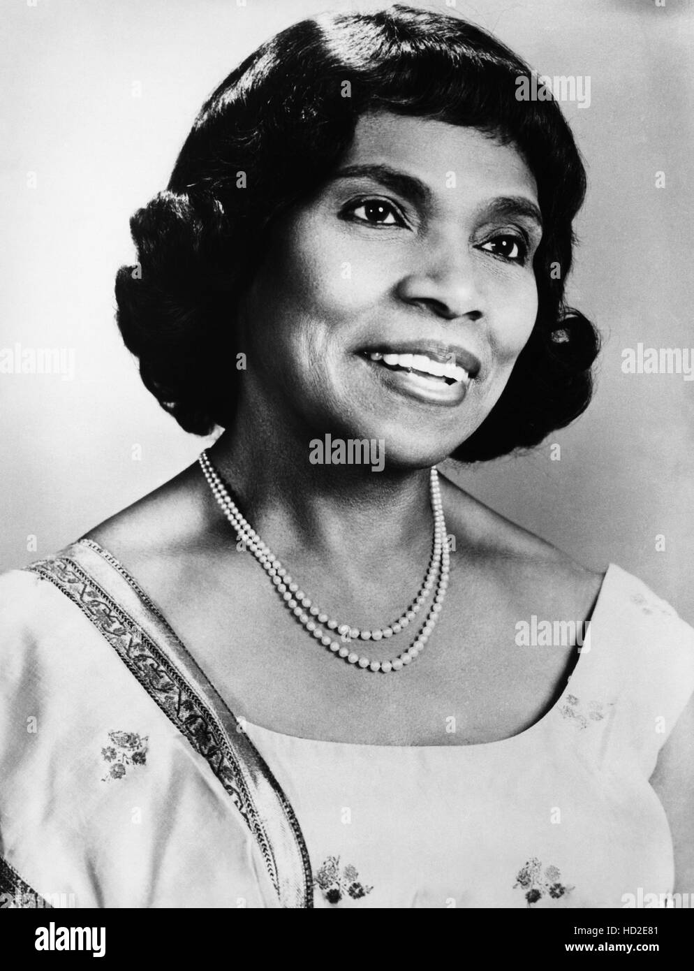 Marian Anderson, ca. 1960 Stock Photo - Alamy