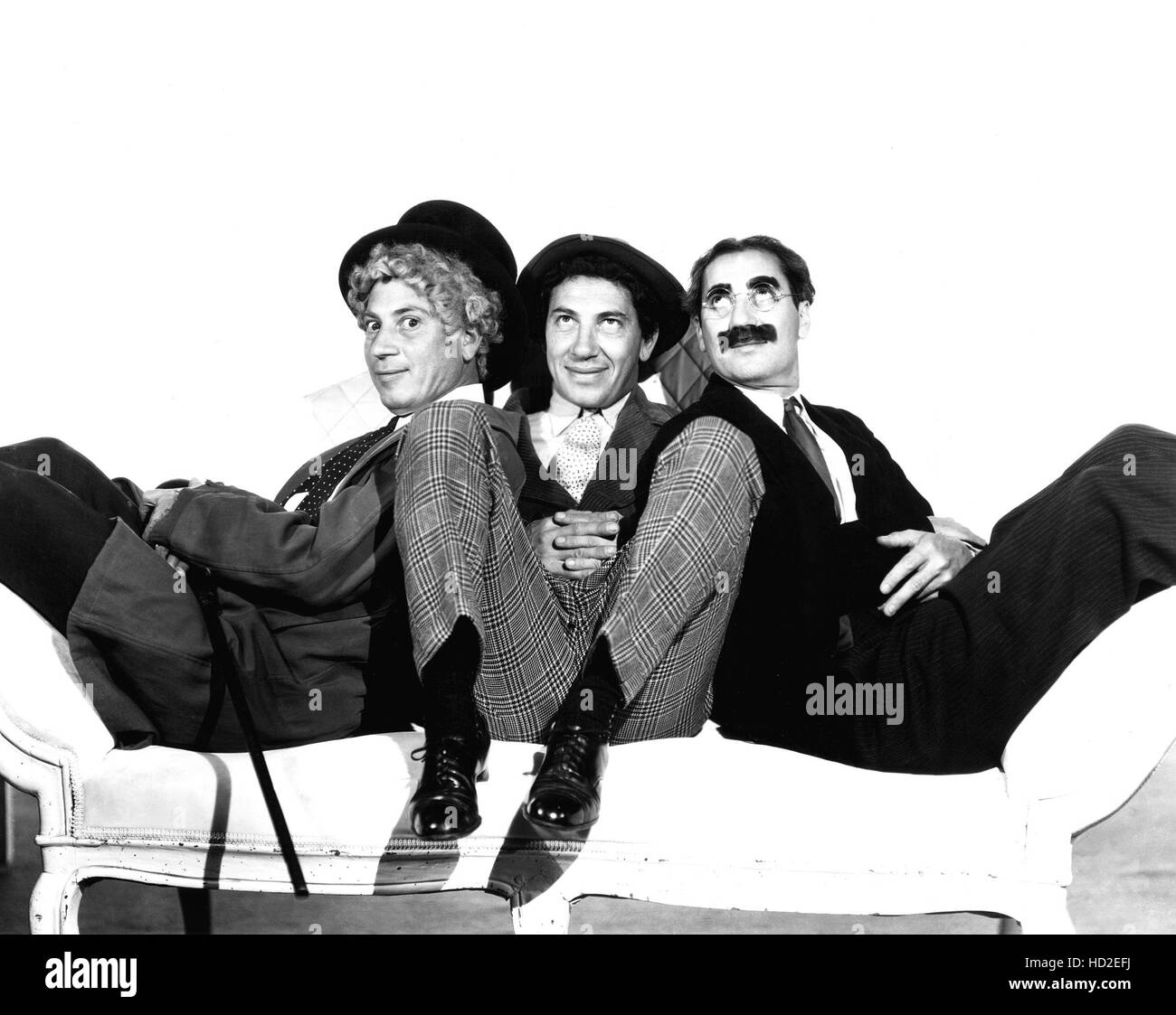 MARX BROTHERS, THE (Harpo, Chico and Groucho) pose for a publicity shot ...