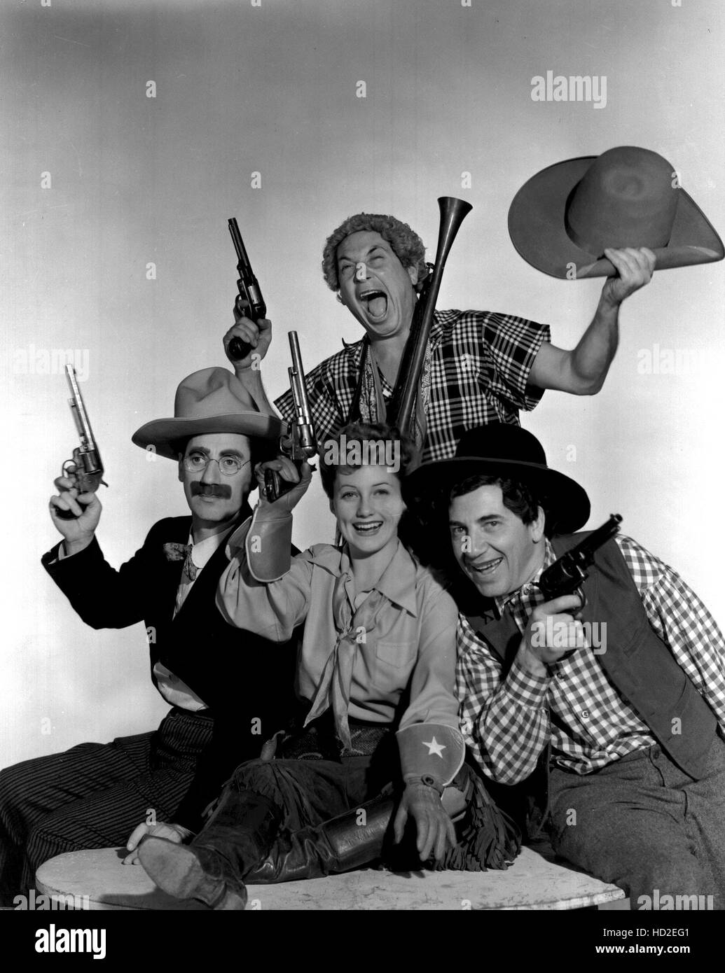 GO WEST, The Marx Brothers in a publicity pose with co-star, Diana ...