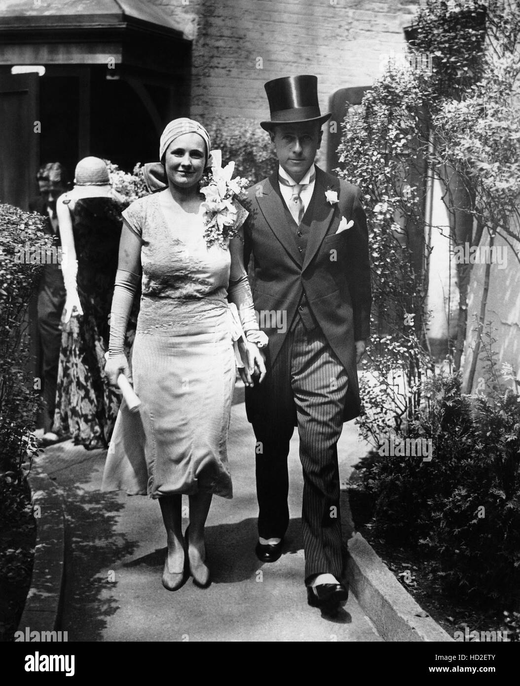 Wedding of Broadway and silent movie actress May Collins, left, and ...