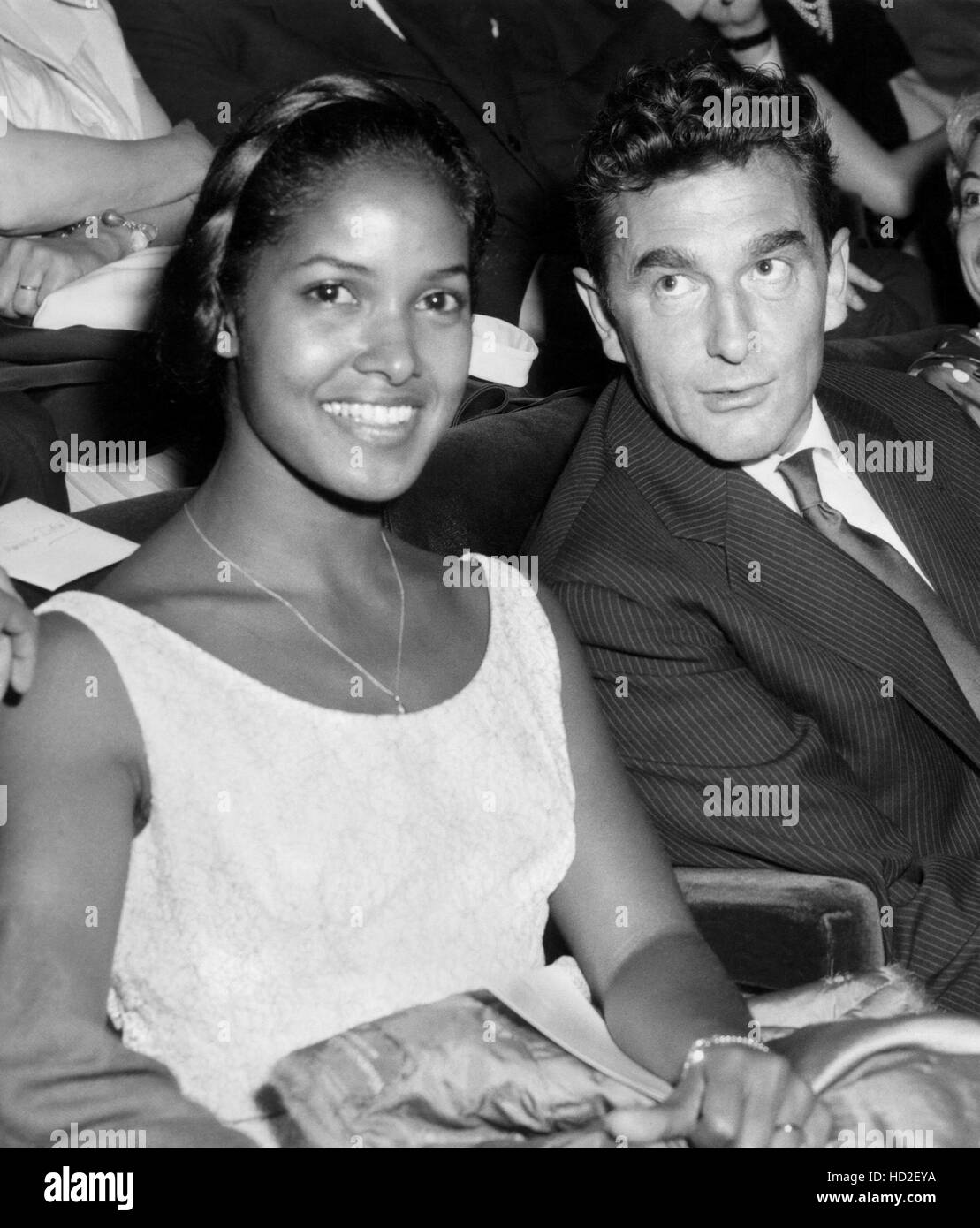 From left: Marpessa Dawn sitting in audience with director Marcel Camus ...