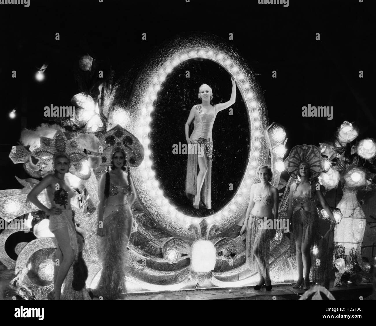 Mary Dees, (center), as The Lady of the Cameo in the Electrical Pageant ...