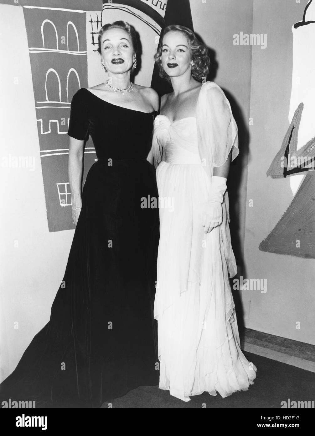 Marlene Dietrich, left, with her daughter, Maria Riva, at the United ...