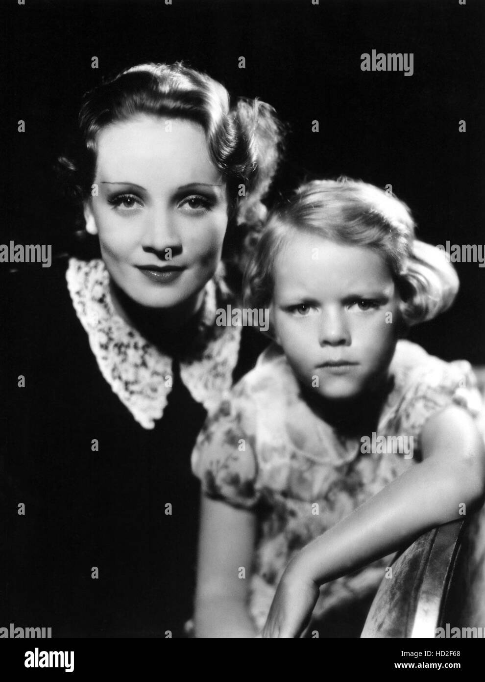 Marlene Dietrich, left, and her daughter, Maria Riva, ca. 1933 Stock ...