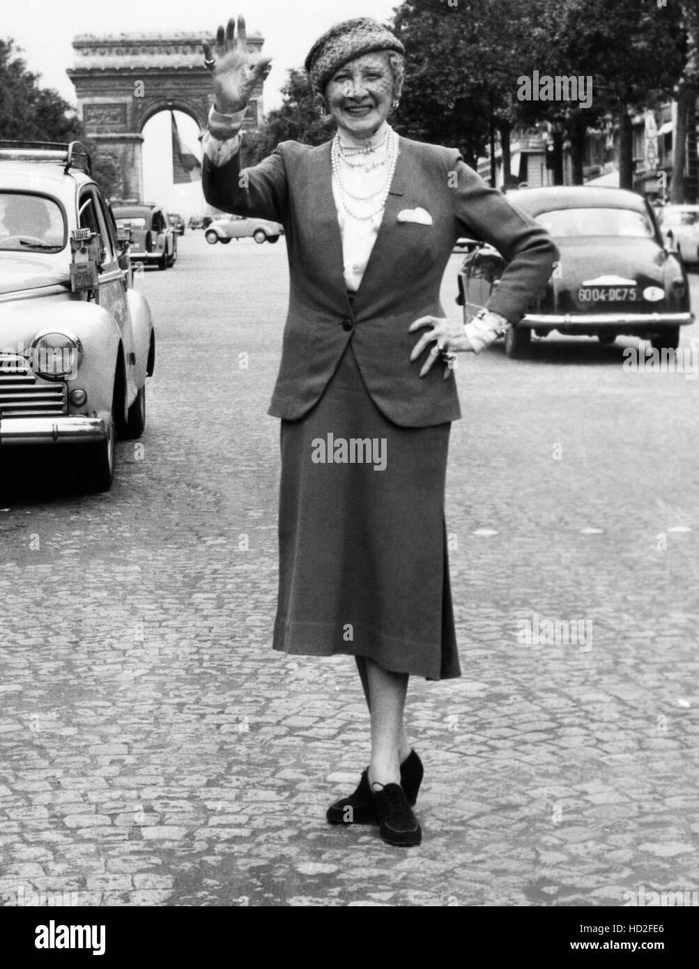 Retired opera singer Mary Garden, in Paris, 1958 Stock Photo - Alamy