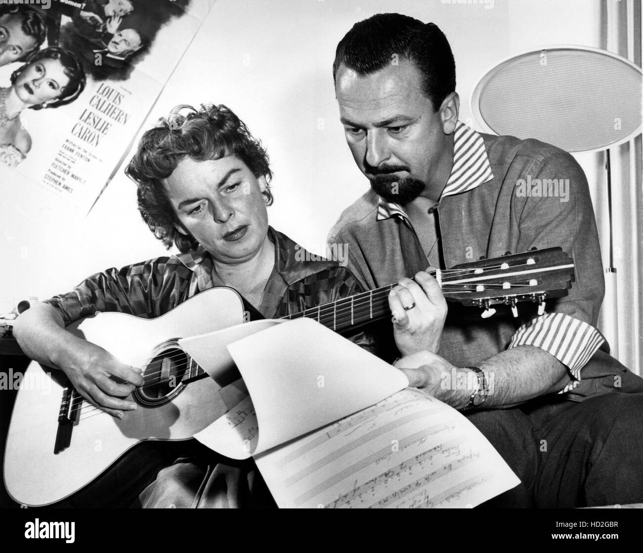 From left: Mercedes McCambridge with husband, Fletcher Markle, playing ...