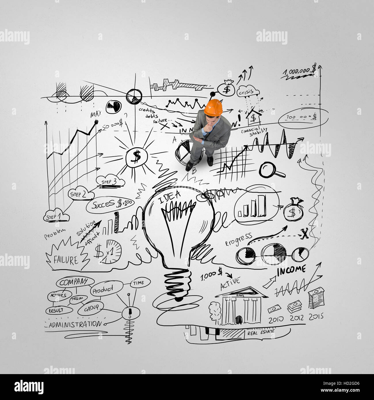 Floor plan top view hi-res stock photography and images - Alamy