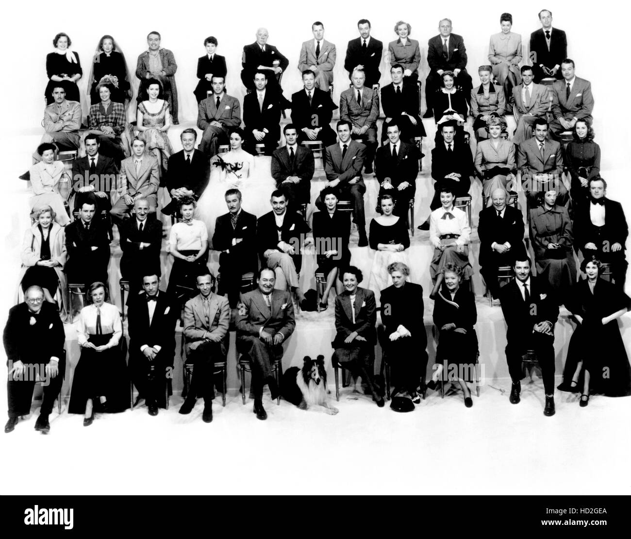 MGM's 25th Annniversary gathering, April 1949. The 58 stars include ...