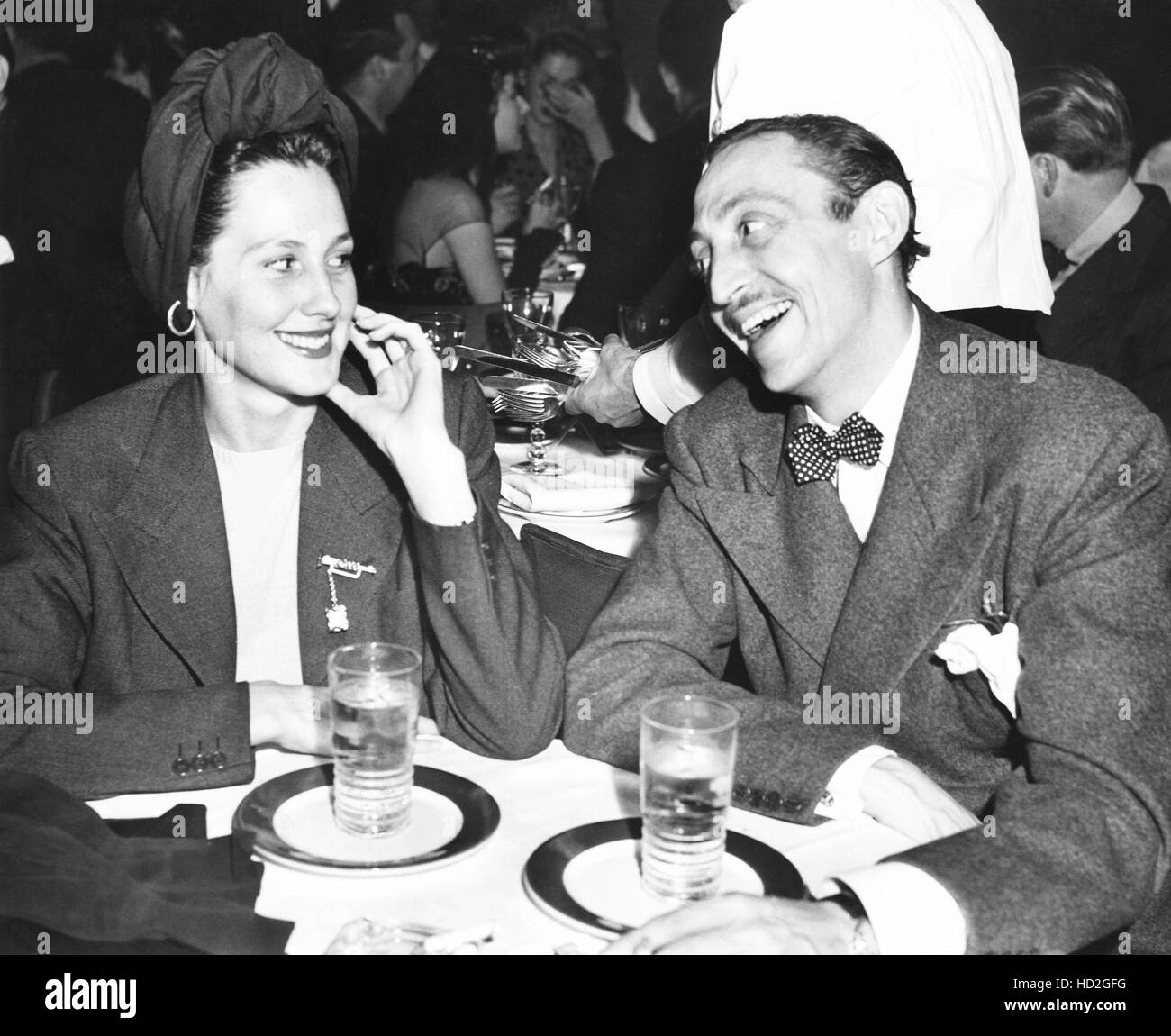 Mischa Auer (right) with his second wife Joyce Hunter at Ciro's, 1943 ...