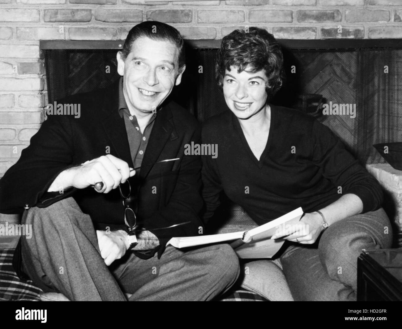 Milton Berle (left) and wife Ruth Berle at home, 1960s Stock Photo - Alamy