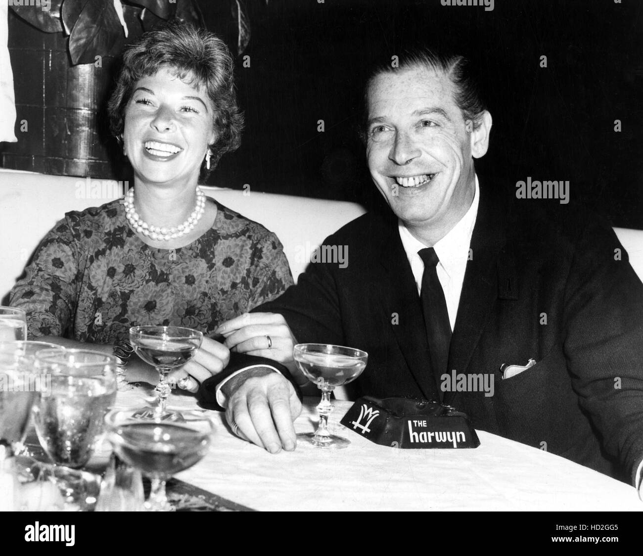 Milton Berle, wife Ruth at The Harwyn Club, New York. 1958 Stock Photo ...