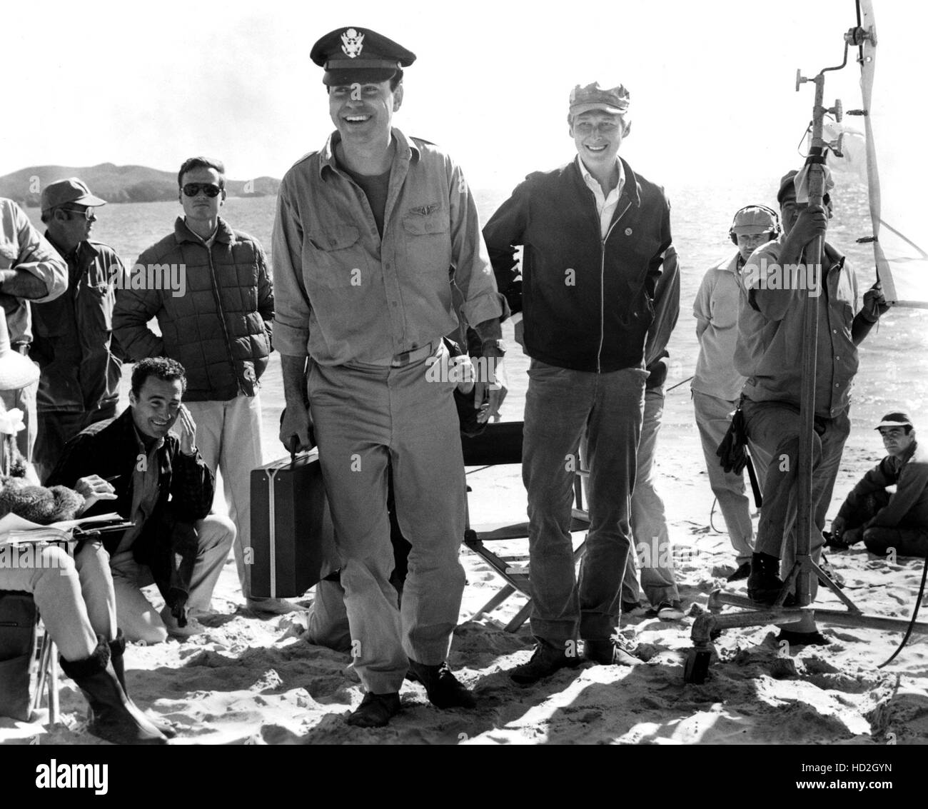 CATCH-22, Director Mike Nichols and Alan Arkin on-set, 1970 Stock Photo ...