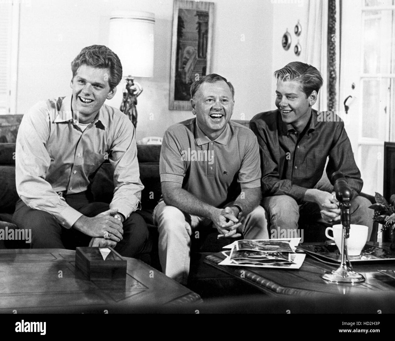 Mickey Rooney at home in Beverly Hills with sons Mickey Rooney Jr ...